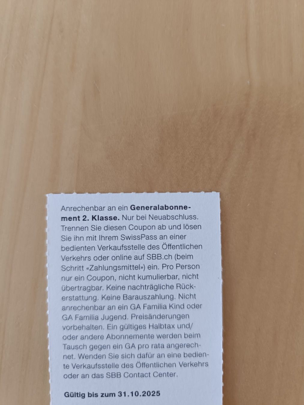 SBB CFF FFS GA 2. Klasse: CHF 200.- (Neuabschluss) (Neu (gemäss Beschreibung)) in Ennetbaden für ...