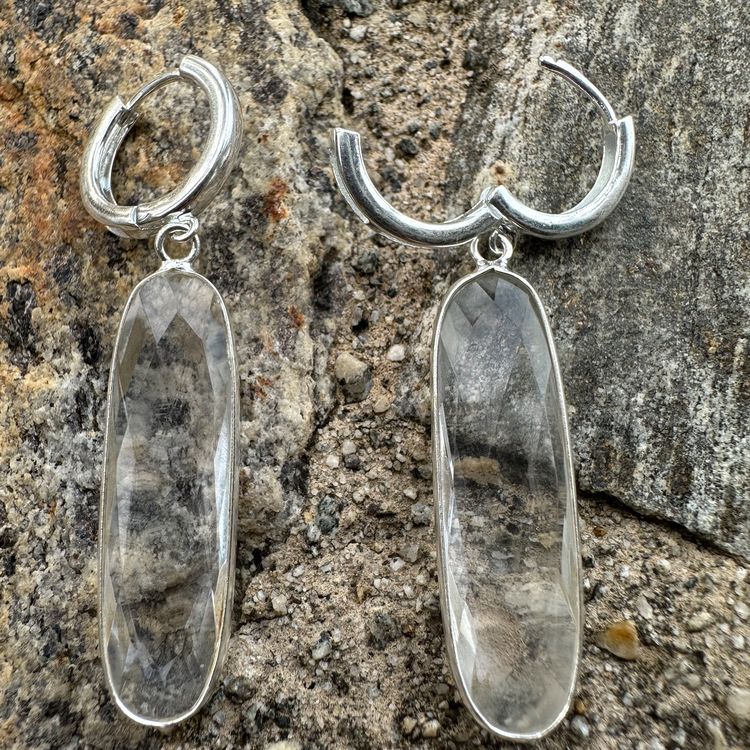 Bergkristall Unikate Sterling Silber 925 Creolen (Neu (gemäss ...