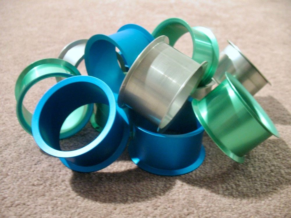 12x Aluminium Ring Spule Metall Trommel Metallic 3 Farben (Neu (gemäss ...