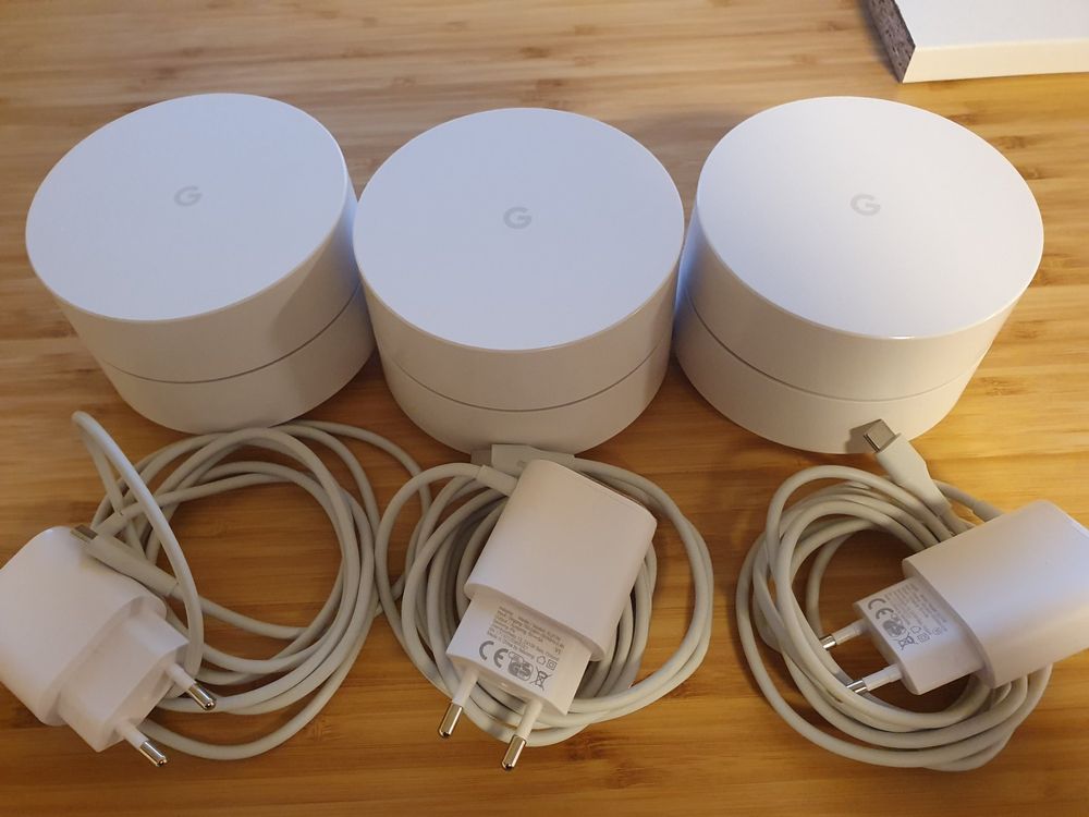 Google Mesh Wi-Fi (Dreifachpack voll funktionsfähig) (Gebraucht) in ...