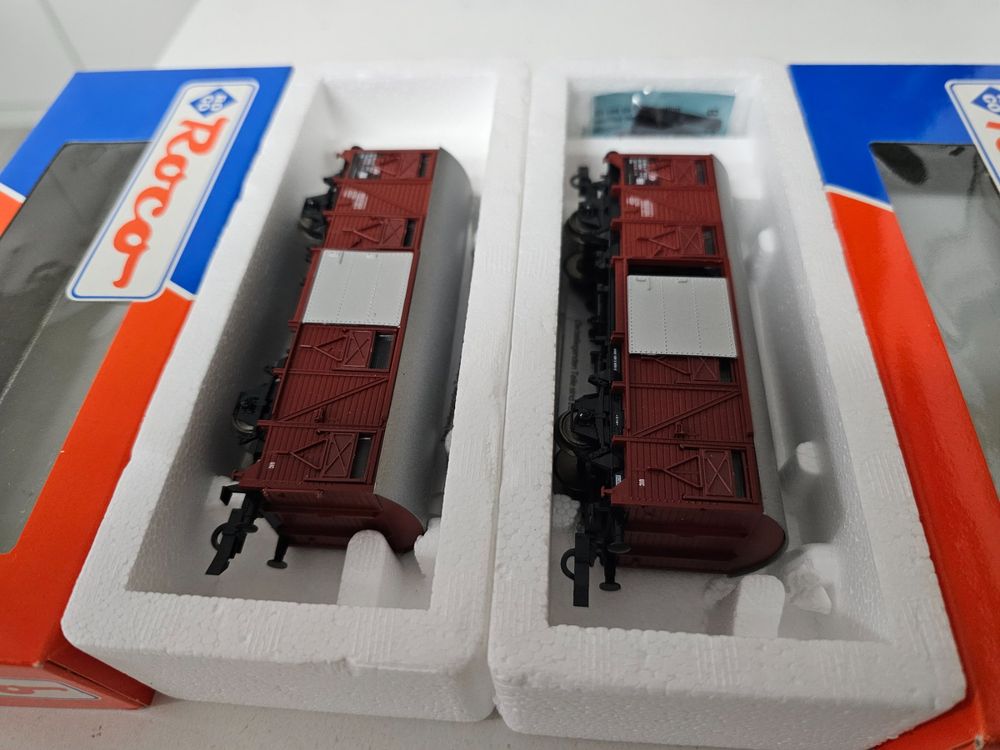 ROCO 46254 X 2 Wagons couvert à portes coulissantes dès1.-fr | Acheter ...