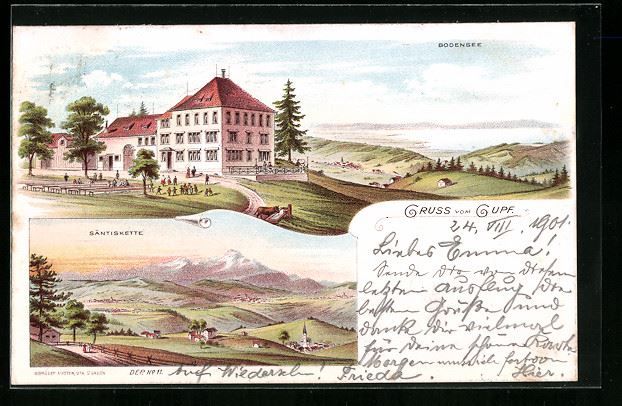 Litho Rehetobel, Hotel Gupf, Panorama mi | Kaufen auf Ricardo