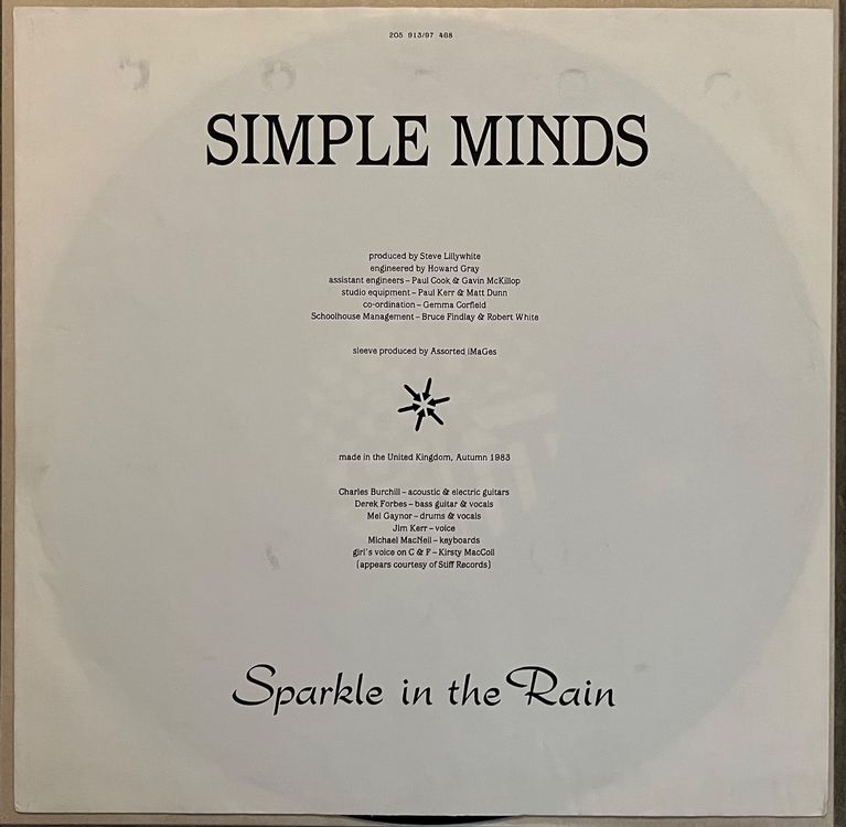SIMPLE MINDS - SPARKLE IN THE RAIN - 33 Tours (Gebraucht) in Bussigny für CHF 9 – mit Lieferung ...