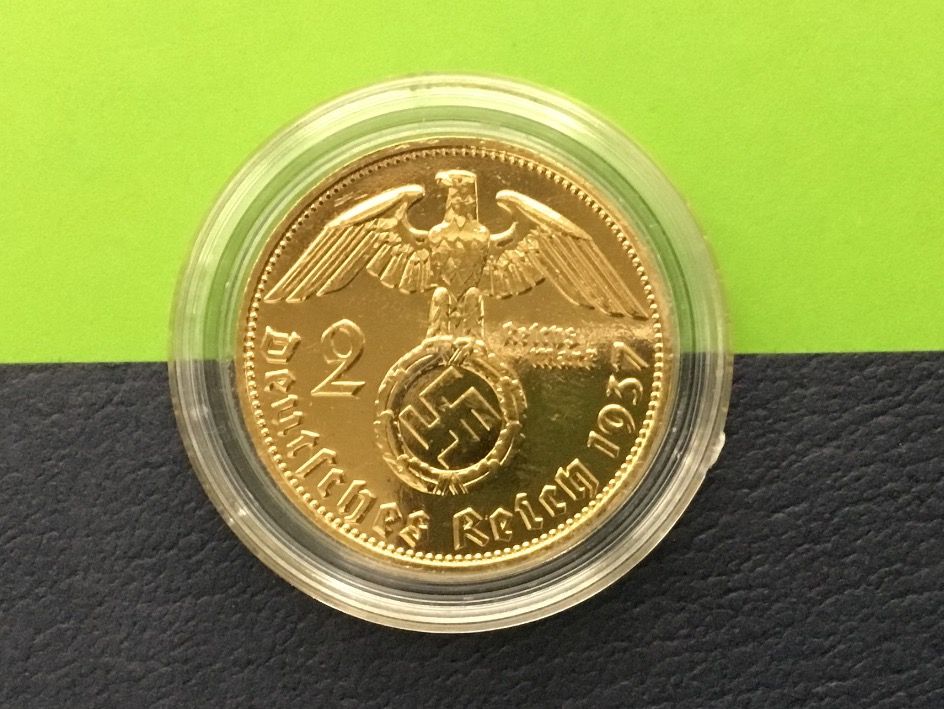 2 Reichmark 1937. A Silbermünze poliert und vergoldet Stgl (Gebraucht) in St. Margrethen SG für ...