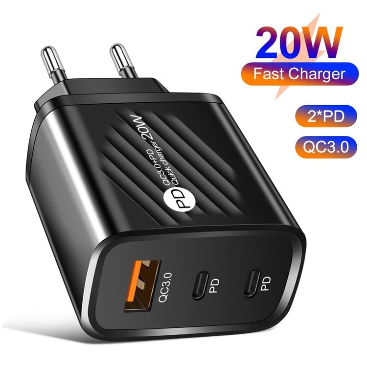 20W 3A Ladegerät Schnelle Lade 2PD USB QC 3,0 USB-C (Neuf (Voir ...