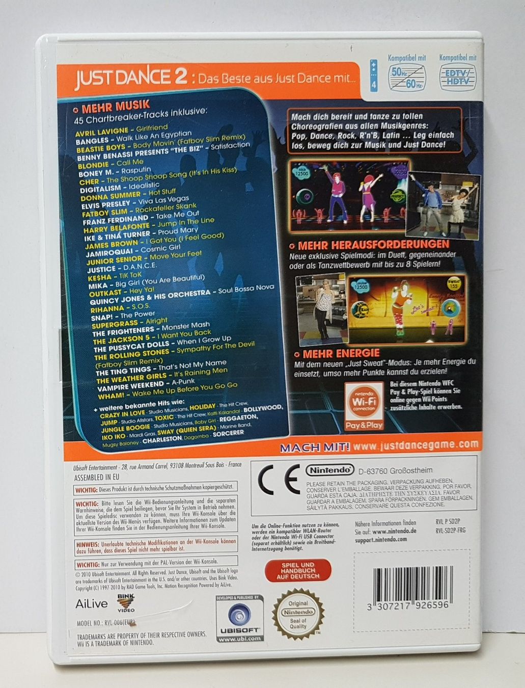 Just Dance 2 New Hits-More Fun 45 Chartsbreaker für Wii (Gebraucht) in ...
