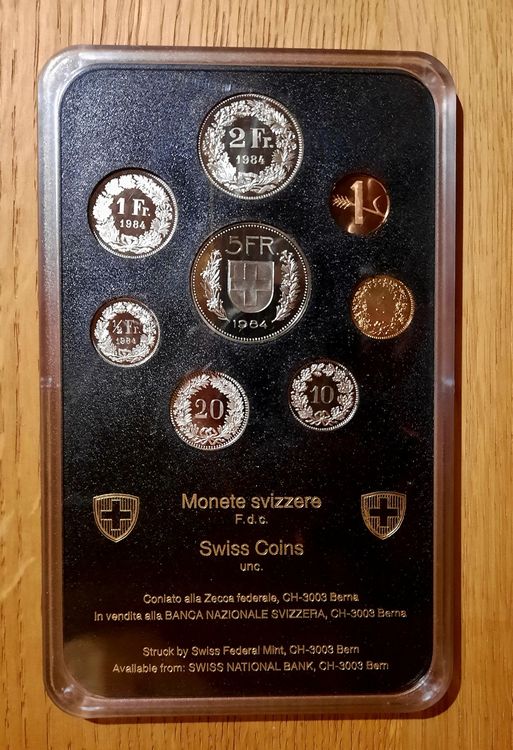 Schweizer Münzen Kursmünzensatz 1984 PP (Neu (gemäss Beschreibung)) in Hünenberg für CHF 22 ...