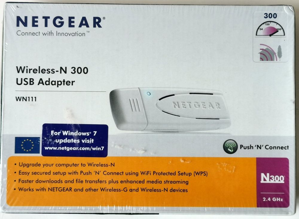 Netgear Wireless-N 300 USB Adapter WN111 neu originalverpack (Neu und ...