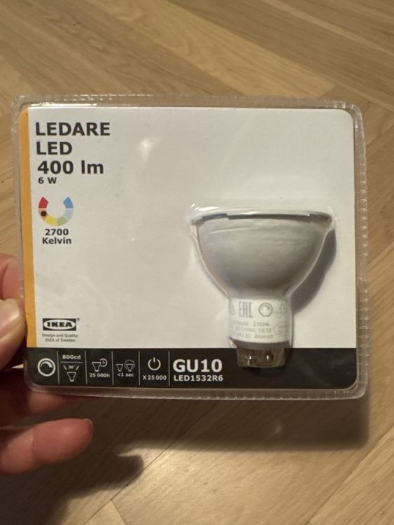 Ikea Ledare GU10 LED Lampe, 6W, Neu & Originalverpackt (Neu und ...