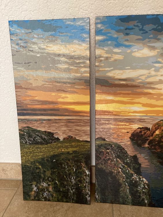 Bild/Gemälde "Irlands Küsten", 3-teilig, Malen nach Zahlen | Kaufen auf Ricardo