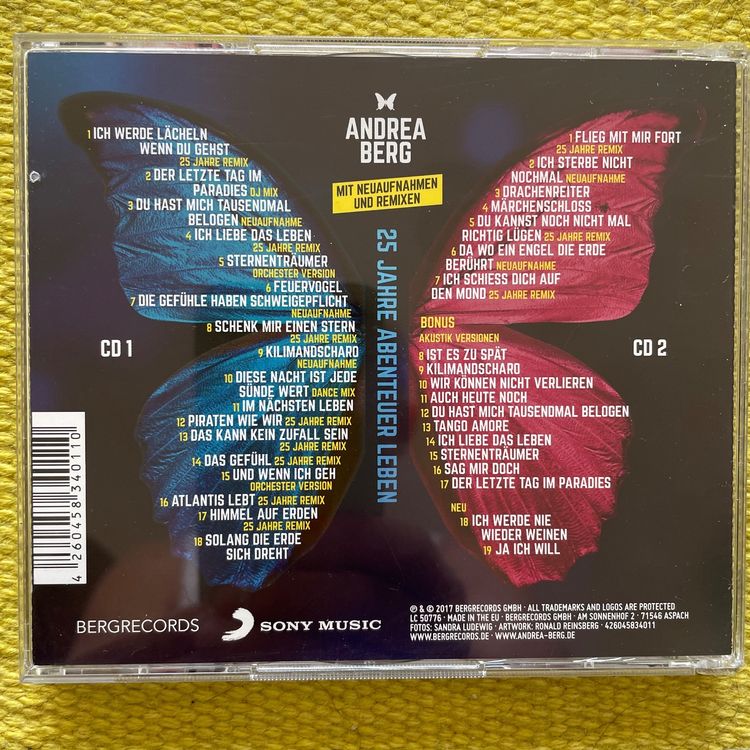ANDREA BERG-2CD 25 JAHRE ABENTEUER LEBEN (Gebraucht) in Rorschacherberg für CHF 5.9 – mit ...