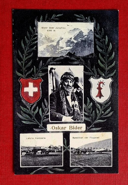 Bern - Belp - Oskar Bider - Flug über Jungfrau - 1913 | Kaufen auf Ricardo