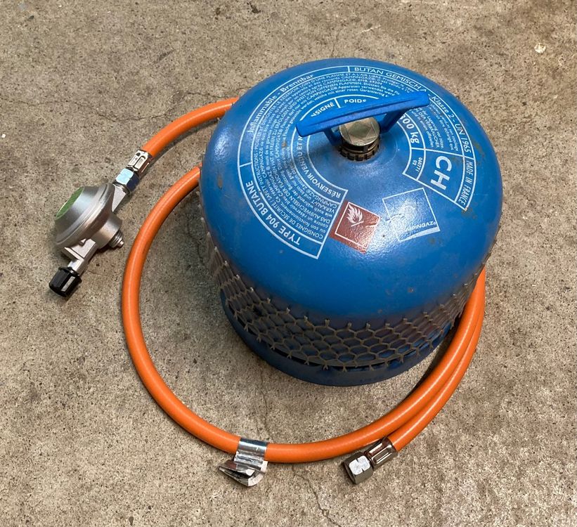 Gasflasche Campinggas 904 mit Regler 50mbar (Gebraucht) in Oberburg für ...
