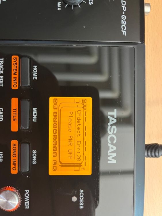 Tascam DP-02CF Portastudio Compact Flash Multitrack Recorder (Gebraucht) in Schaffhausen für CHF ...