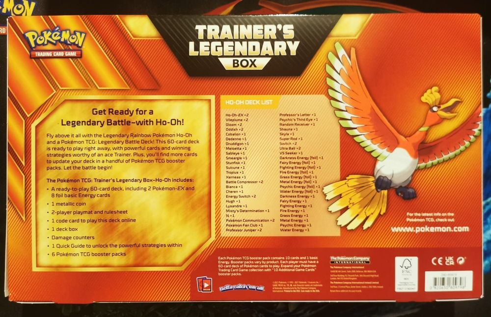 Pokemon Trainers Legendary Box Ho-Oh Ho - Oh *NEU* + OVP ENG (Neu und ...