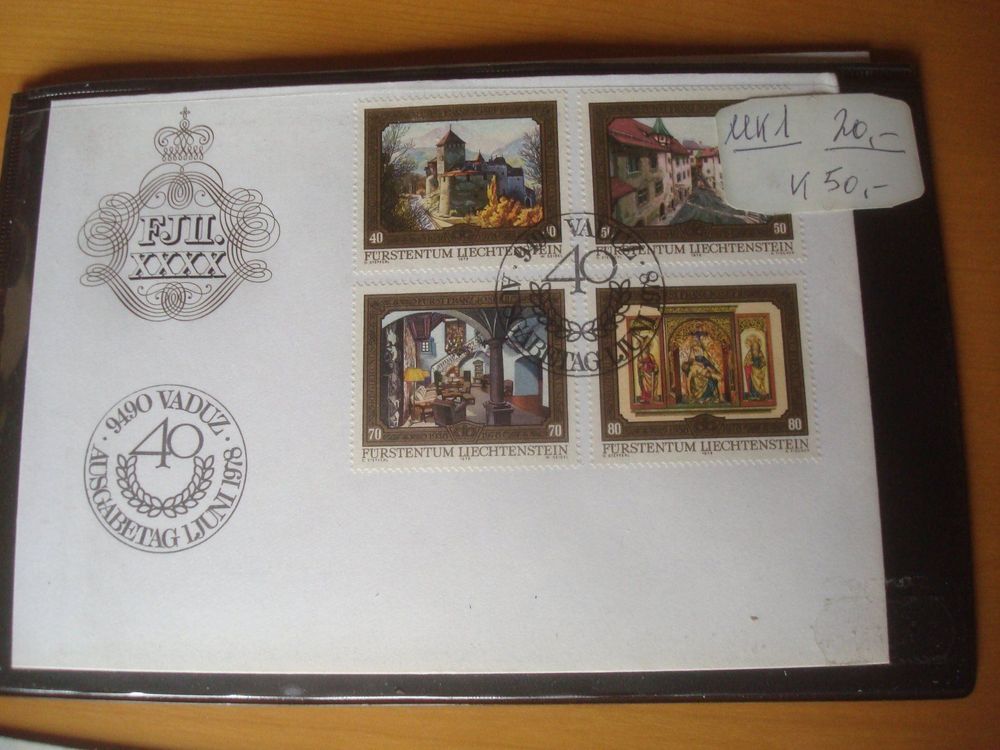 FL 1978 FDC Maximumkarten No 1 Kat 50.- (Gebraucht) in Gordola für CHF 1.3 – mit Lieferung auf ...