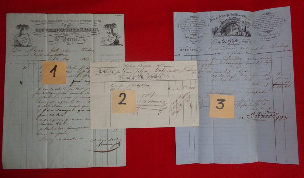 Faltbriefe und Dokumente Berner Apotheken ab 1845 (Gebraucht) in für ...