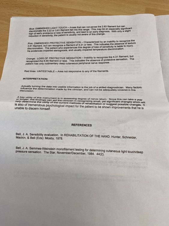 Semmes-Weinstein-Test, 5 Haupt -Monofilamente (Sensibilität) (Gebraucht ...