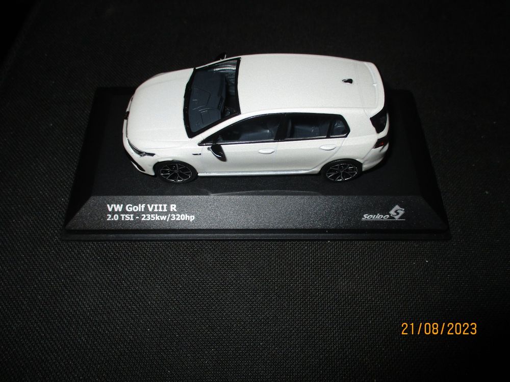 VW Golf 8 R Oryxweiss Métallic 2021 Solido 1:43 (Neu und ...