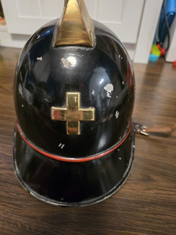 Vintage Swiss Firefighter Helmet with Crest (Gebraucht) in Baden für ...