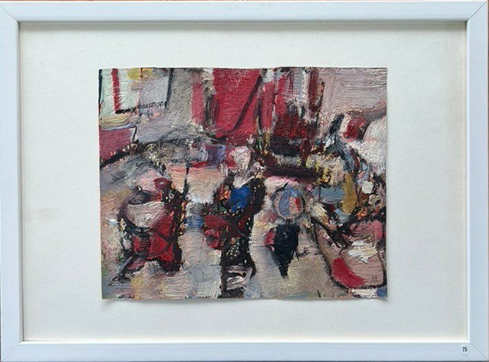 Walter Emil Müller. Komposition, 1947. Öl auf Papier (Gebraucht) in Zumikon für CHF 100 – mit ...