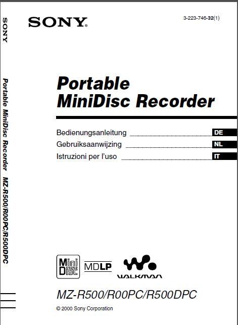 Sony Minidisc-Recorder MZ-R500 (Gebraucht) in Emmenbrücke für CHF 64 ...