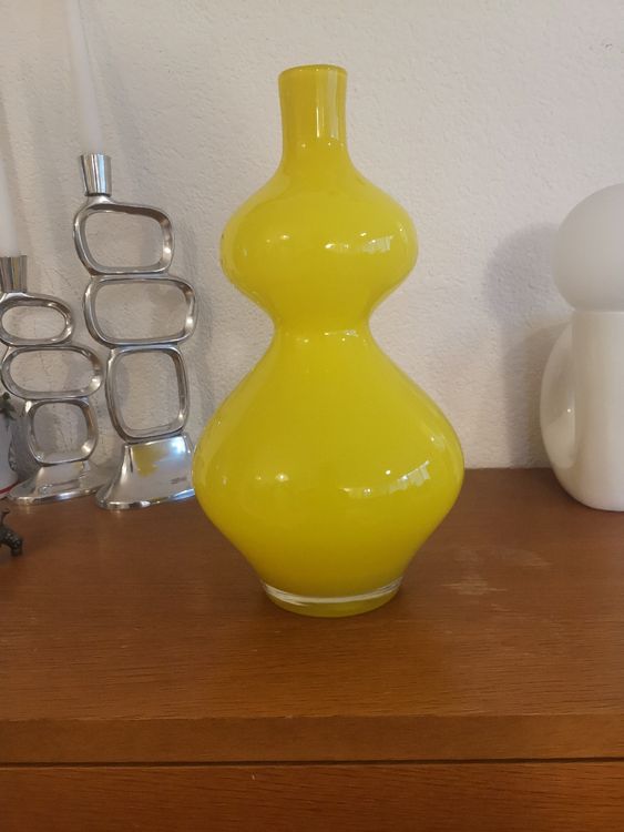 Large Mid century Vintage Yellow Glass Vase (Gebraucht) in Erlinsbach ...