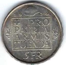 5 Franken 1936 Wehranleihe Silber | Kaufen auf Ricardo