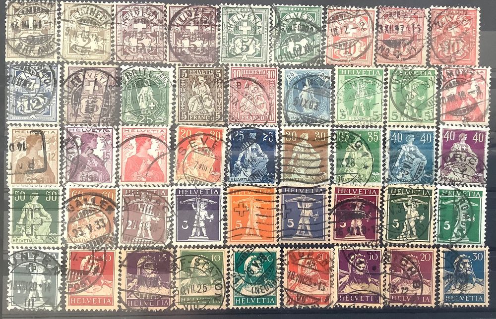 Alte Schweiz - verschiedene Tell - Tellknaben - Helvetia.. (Gebraucht) in Liestal für CHF 6 ...