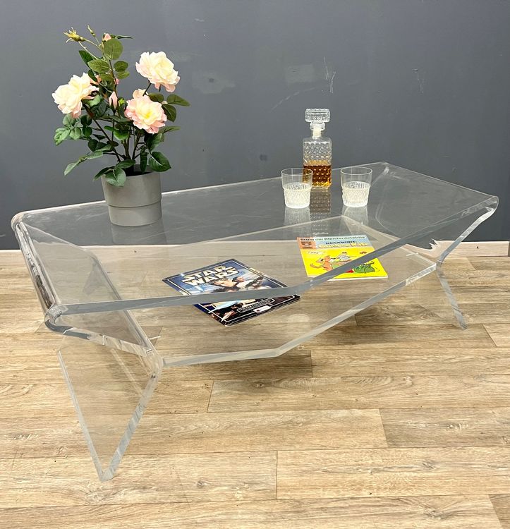 80/90er Plexiglas Design Salontisch Massiv Plexiglas (Gebraucht) in für ...