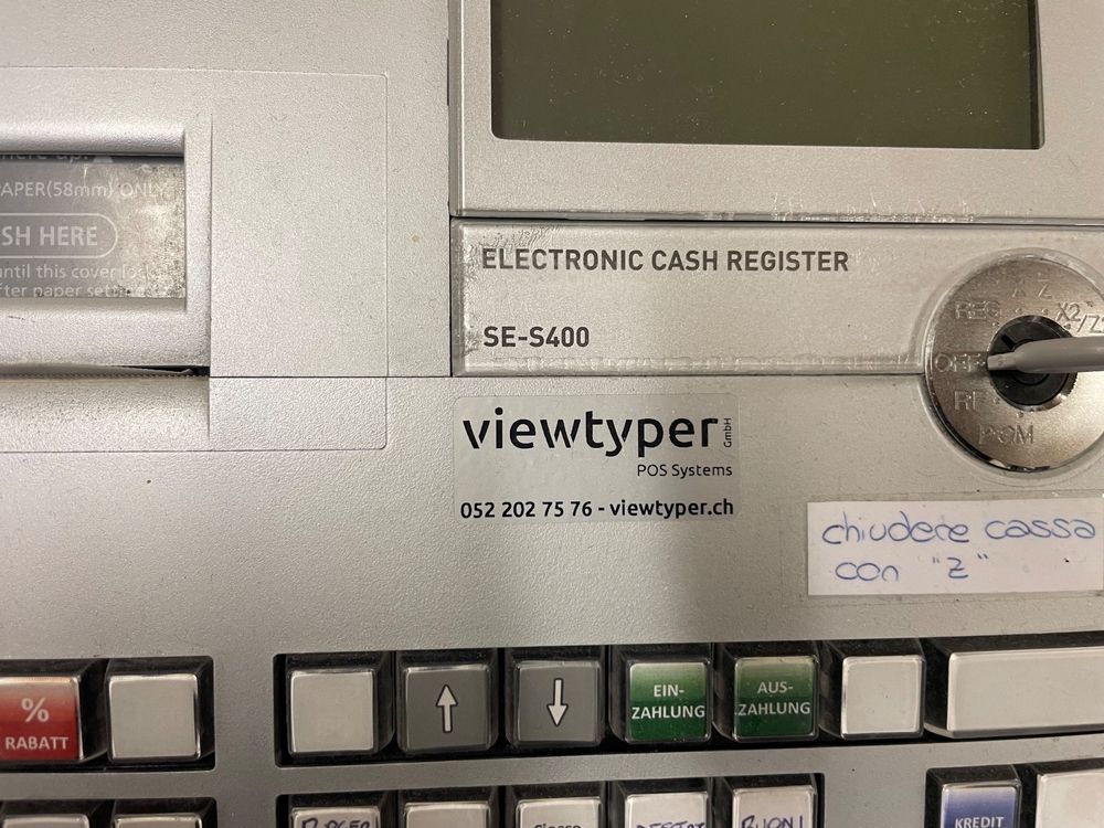 Cassa registratrice Casio SE S400 (Gebraucht) in Quinto für CHF 70 ...