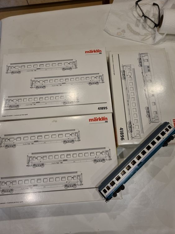 Märklin 41895 FS Schnellzug-Set Italien 3 Wagen mit Led 9Tei (Gebraucht ...