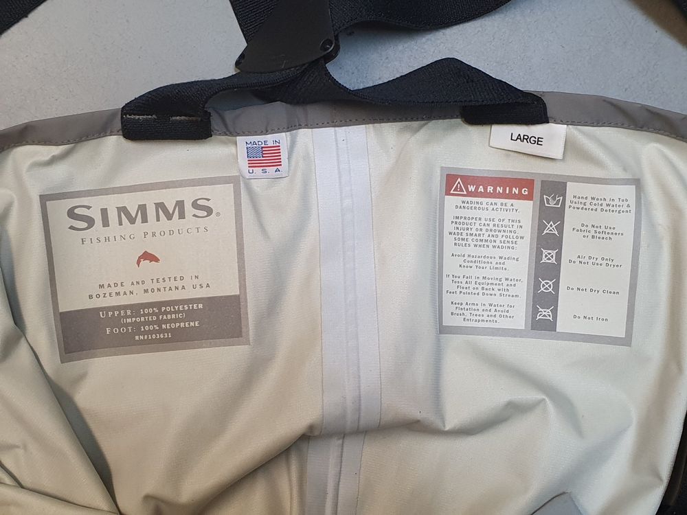 Wathose SIMMS Gore-Tex Gr. L - mit Schuhen Gr. 10/43 | Kaufen auf Ricardo