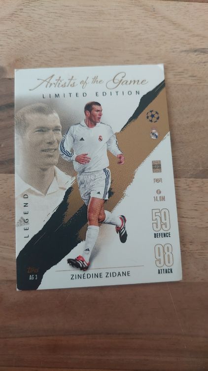 Match Attax Real Madrid Zinédine Zidane Limited Edition Kart (Gebraucht) in Unterstammheim für ...