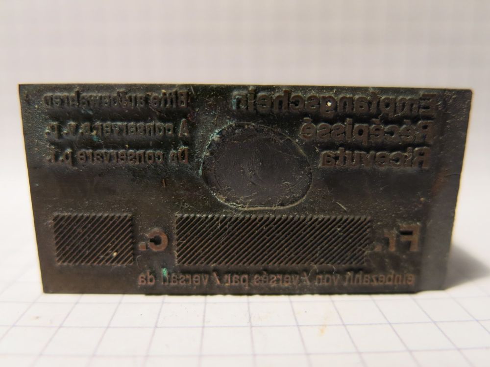 Fund Alt Patina Rar Kurios Vintage Stempel Empfangsschein (Gebraucht ...