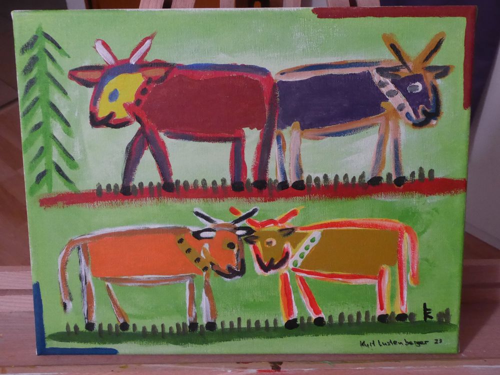 Kurt Lustenberger *53 - Kühe etwas anderst - Original (Neu (gemäss ...