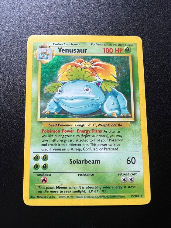 1x POKEMON VENUSAUR BASE SET HOLO CARD ENGLISH RARE VINTAG | Kaufen auf ...
