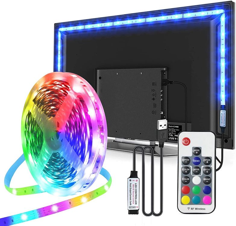 RGB LED Strip 5m USB Hintergrundbeleuchtung Beleuchtung TV | Kaufen auf ...