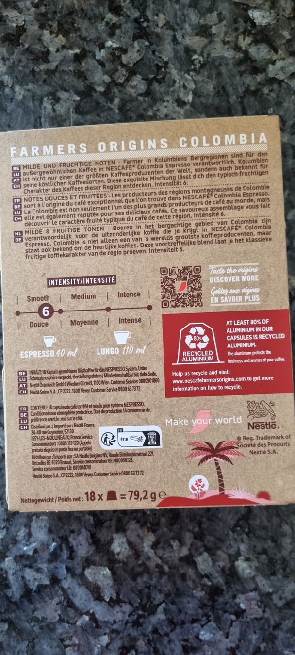 Nescafé Colombia Kapseln, 18 Stück, neu bis 11.2025, Inte... (Neu (gemäss Beschreibung)) in ...