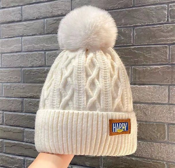 Weisse Winterkappe NEU & PORTOFREI warme Kappe mit Bommel (Neu und ...