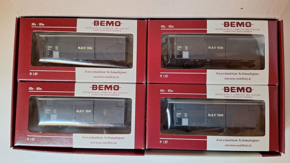 Bemo 7493 100 RHB K1 4er - Set Güterwagen um 1913 | Kaufen auf Ricardo
