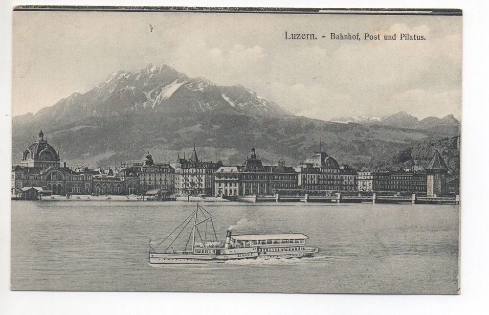LUZERN Bahnhof, Post und Pilatus, Dampfschiff (Neu (gemäss Beschreibung)) in Jona für CHF 9.9 ...