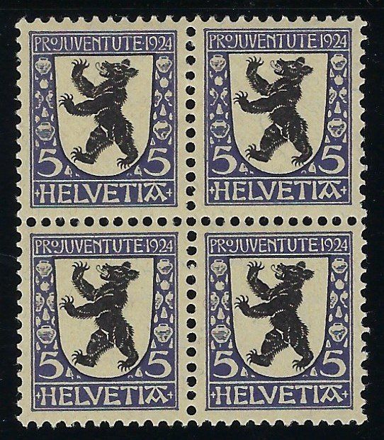 Pro Juventute 1924 4er-Block ZNr. 29 postfrisch** (Gebraucht) in Wädenswil für CHF 0.9 – mit ...