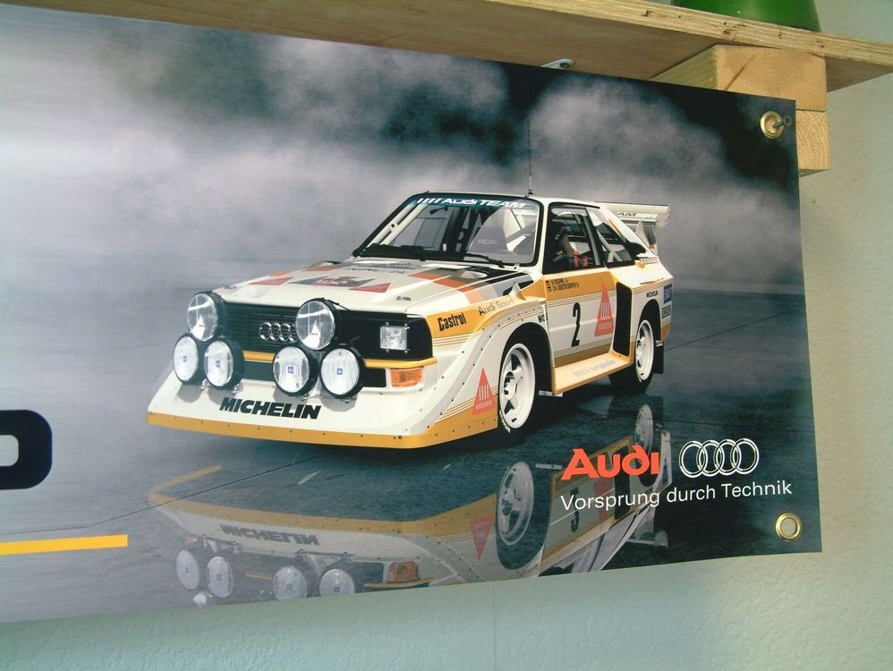 Audi UR Quattro Classic Rallye Motorsport Banner (Neu (gemäss ...