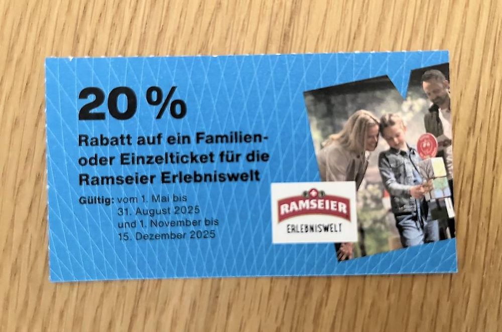 20% Ramseier Erlebniswelt Einzelticket oder Familienticket (Neu und ...