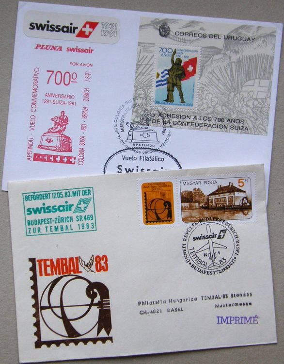 original SWISSAIR 1983 TEMBAL 1991 PLUNA (Gebraucht) in Lohn-Ammannsegg ...