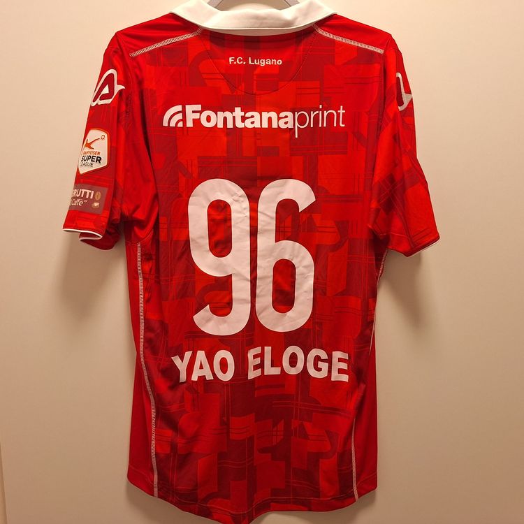 FC Lugano trikot away Yao Eloge 96 matchworn (Gebraucht) in Bellinzona ...