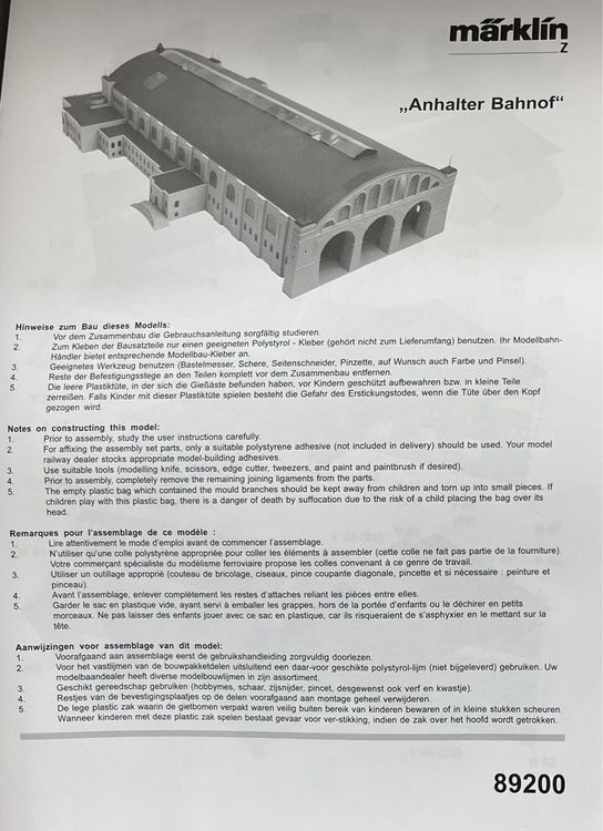 Märklin 89200 Spur Z Bausatz Anhalter Bahnhof | Kaufen auf Ricardo