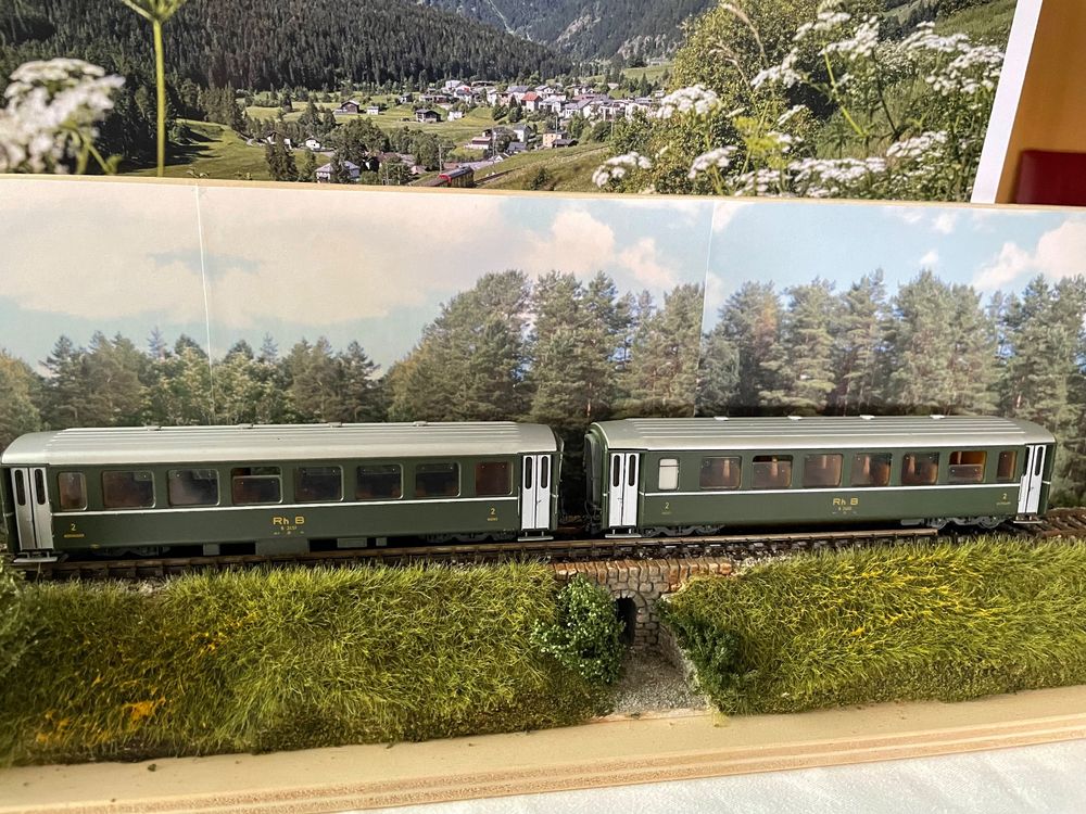 BEMO HOm 2 Personenwagen RhB grün | Kaufen auf Ricardo