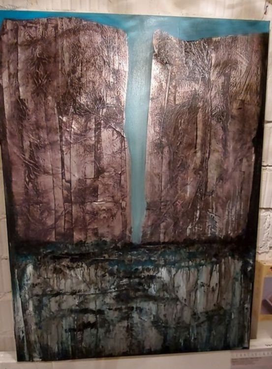 Gemälde Felssprung von mir selbstgemalt 60×80 (Gebraucht) in Riehen für CHF 50 – mit Lieferung ...